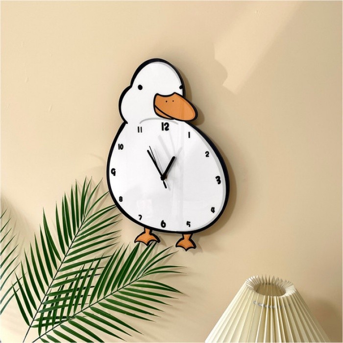 Cartoon Creative Children's Room Can Reach Duck Silent Wall-Mounted ...