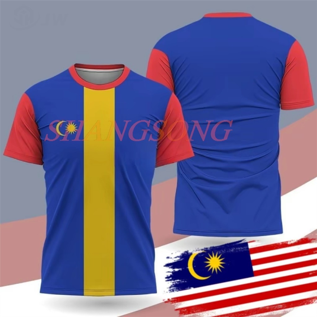 2025 Merdeka Clothes 68 Years Jersey Shirt Ethnic Short Sleeve O-Neck T ...