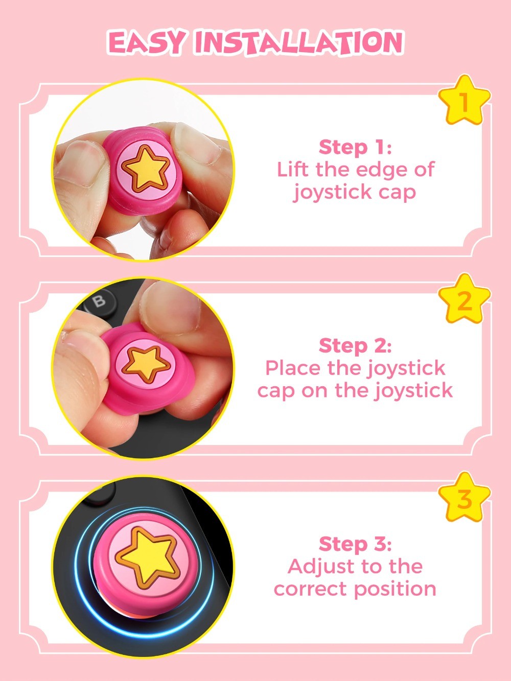 IINE 4Pcs SILICONE Thumb Grip Caps For Nintendo Switch 2 Joycon ...