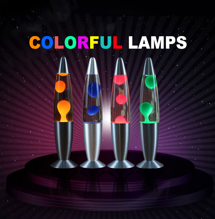 Creative Volcano Lava Lamp Multicolor LED Night Light 25W LED Jellyfish ...