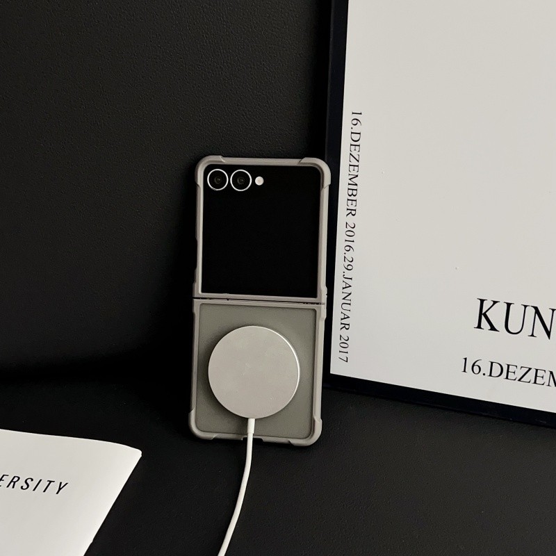Luxury Magnetic Wireless Charging Matte Case for Samsung Galaxy Z Flip ...