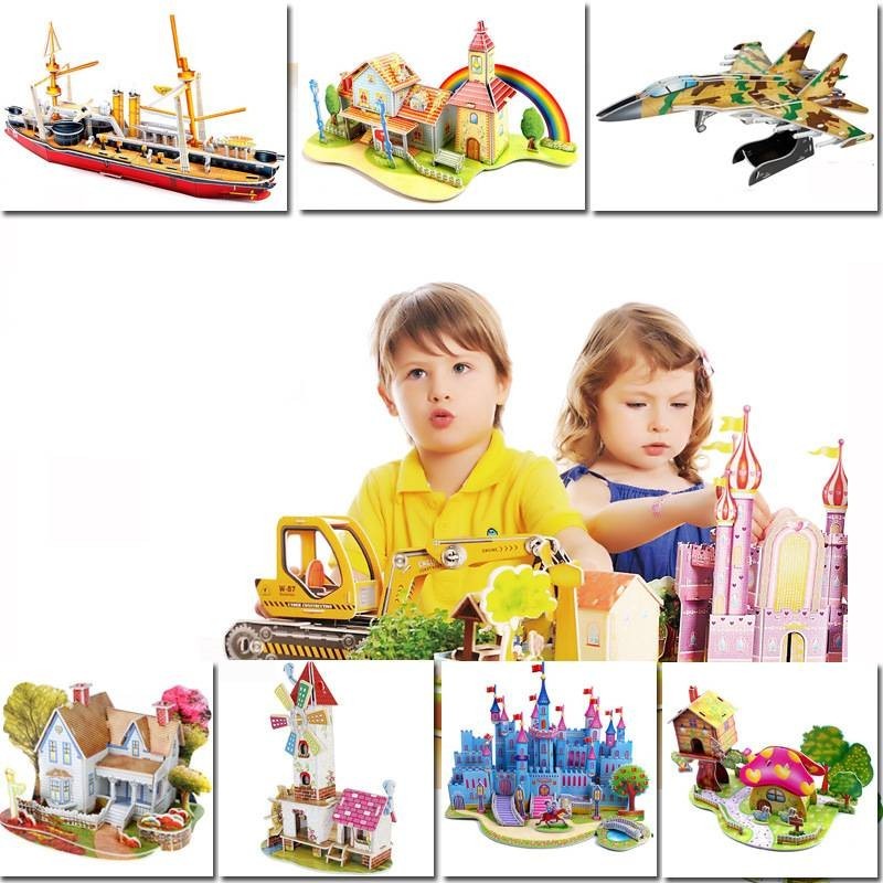 Diy 3d Paper Puzzle For Kids Interactive Educational Building Craft And ...