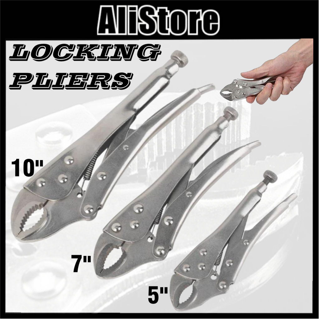 ALi Locking Pliers 5" 7" 10" Locking Pliers Torque Lock Adjustable Jaw ...