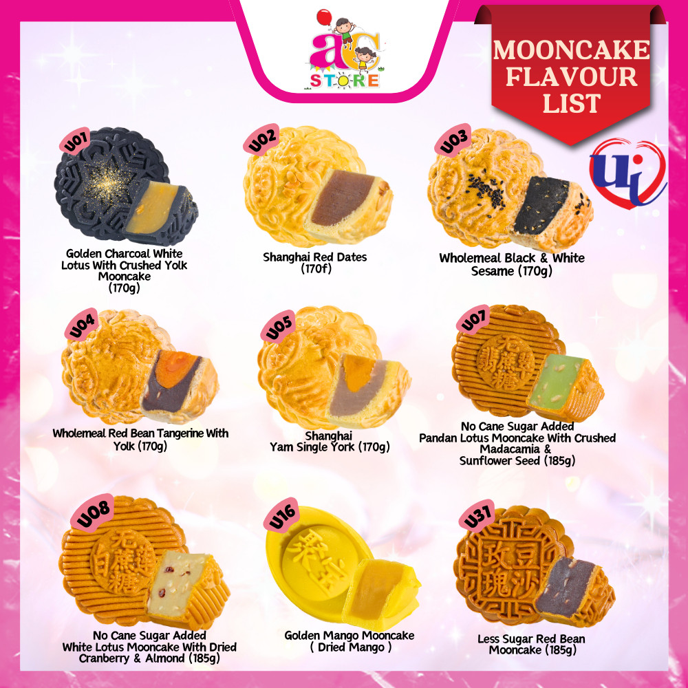 (HALAL) Yu Ai Kuih Bulan Traditional Mooncake Mix Flavors A La Carte ...