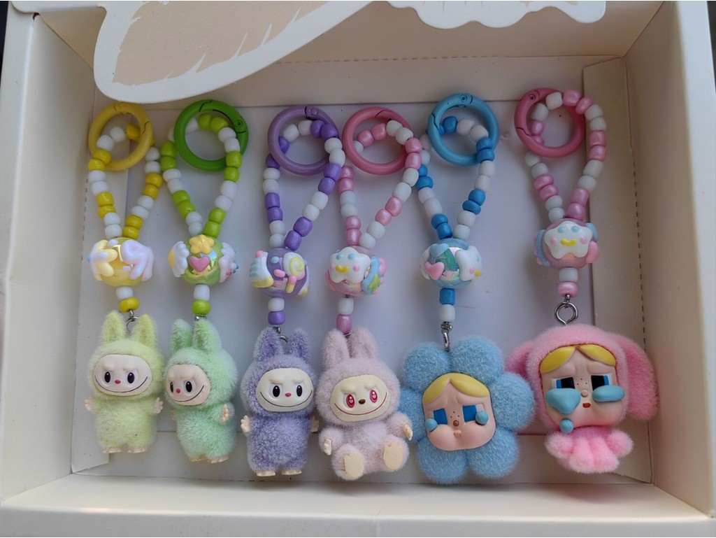 New Style Handmade Flocking labubu labubu labubu Doll Vinyl Powerpuff ...