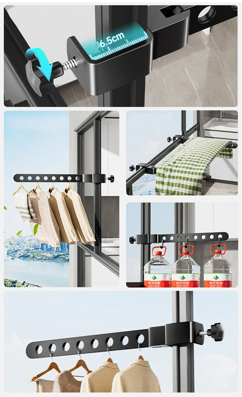 Wall Mounted Space Saver Drying Rack,Outdoor Travel Portable Hanger for ...