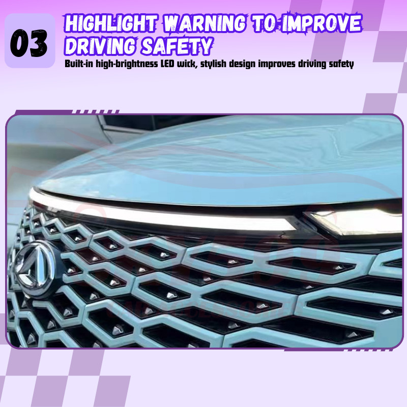 Chery omoda 5 Front DRL day time running LED light fog lamp cover lip ...