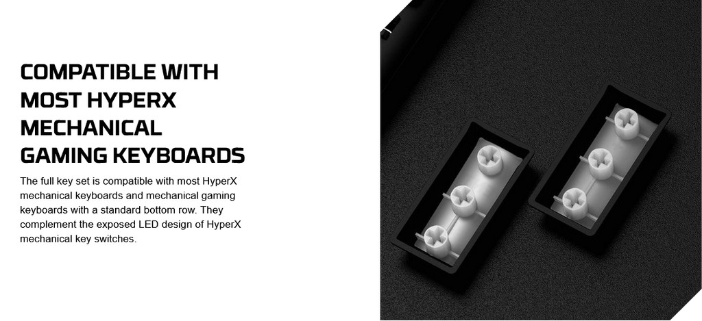HyperX White / Pink / PBT Pudding Keycap Set US for Mechanical Keyboard ...