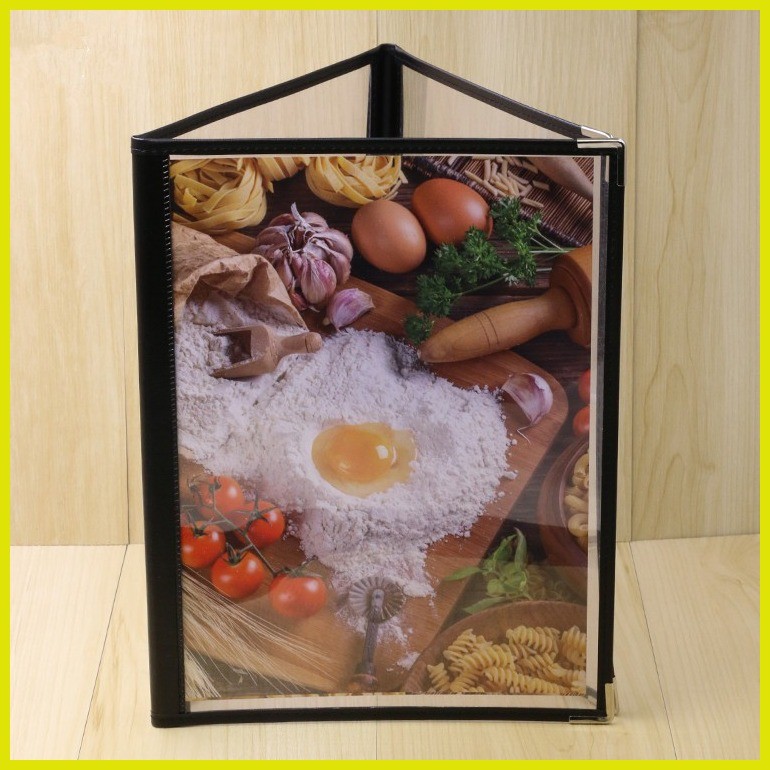 Transparent cover Menu Book Menu Holder Menu Rack Menu Stand with 3 ...