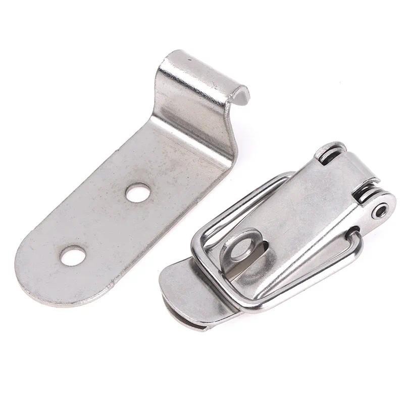 2pcs 90 Degrees Duck-mouth Buckle Hook Lock Stainless Steel Spring ...