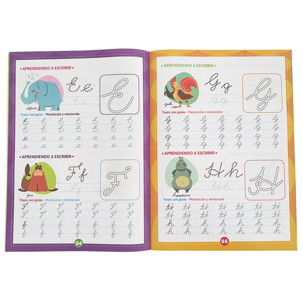 16 Pages Spanish Cursive Writing and Alphabet Workbooks for Kids ...