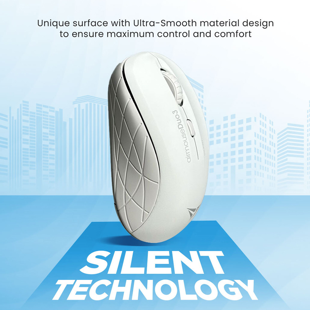 Alcatroz AirMouse Duo 3 Bluetooth + Wireless 2.4G 1600 CPI Silent Mouse ...