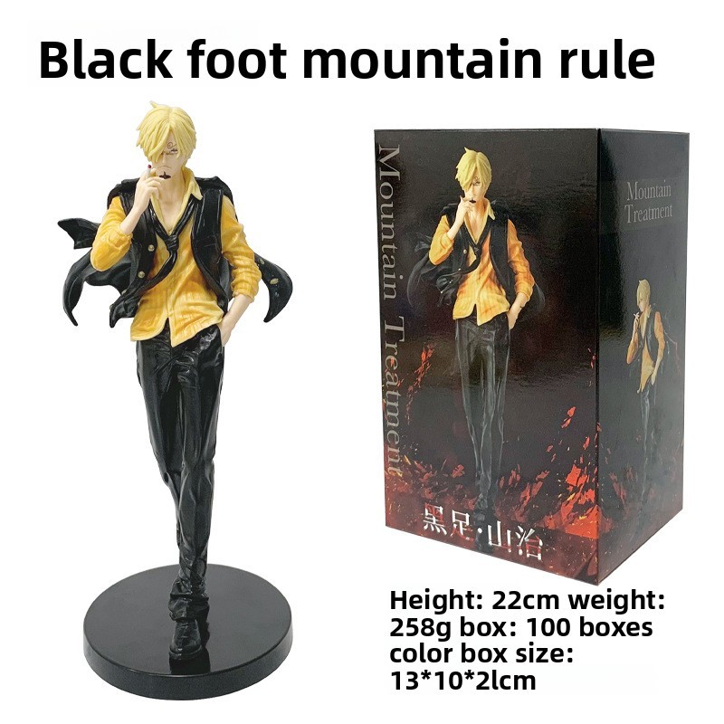 Black One Piece Foot Sanji Pvc Model With Gift Box For Display ...