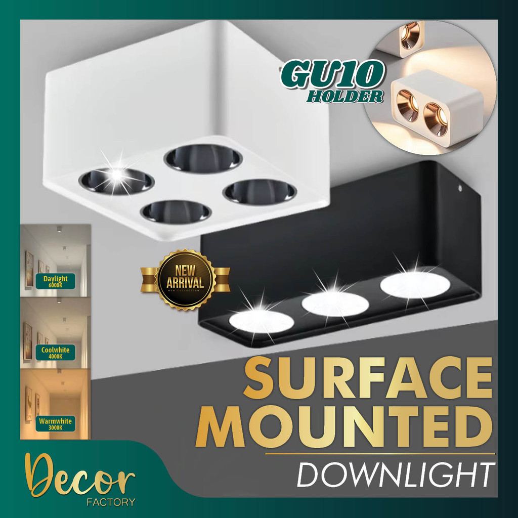 🔥NEW🔥Modern LED Surface Downlight Fitting with Bulb GU10 7W LED Bulb Spotlight Surface Eyeball ...