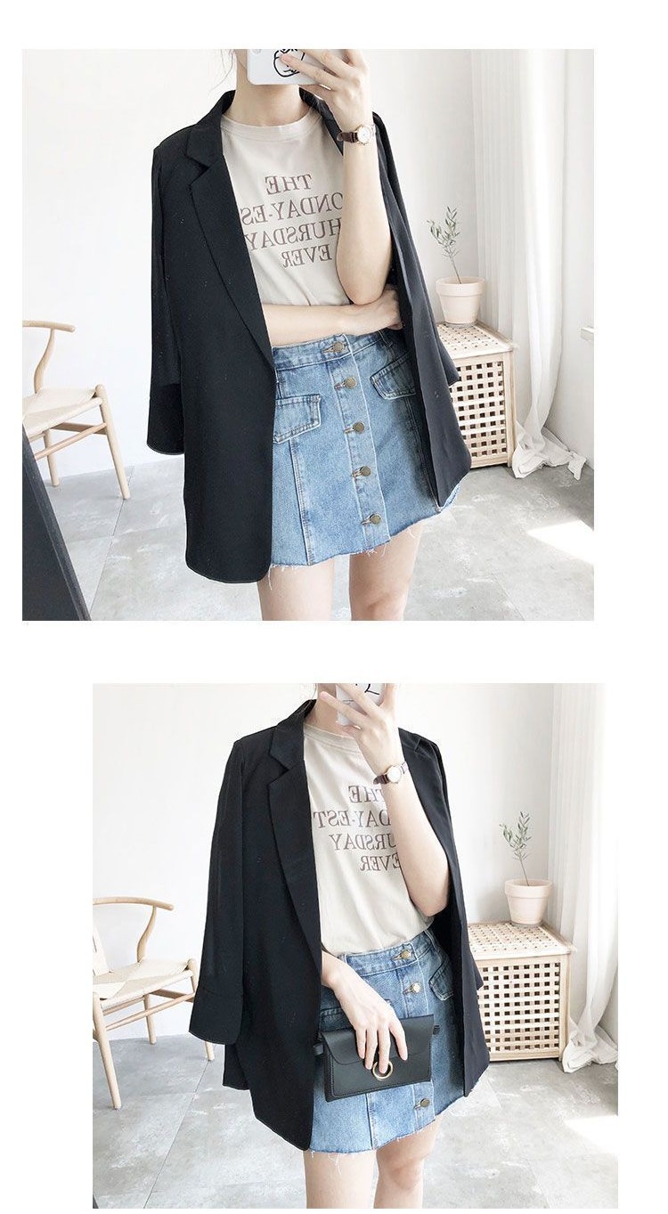 2024 gaya baru versi Korea baju sut kecil kot luar wanita tiga perempat ...