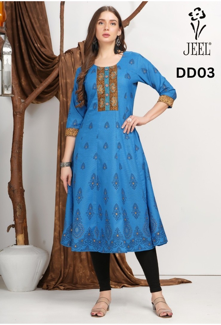 JEEL Anarkali Gown for Casual and Traditional Wear Tops Only DD Series ...