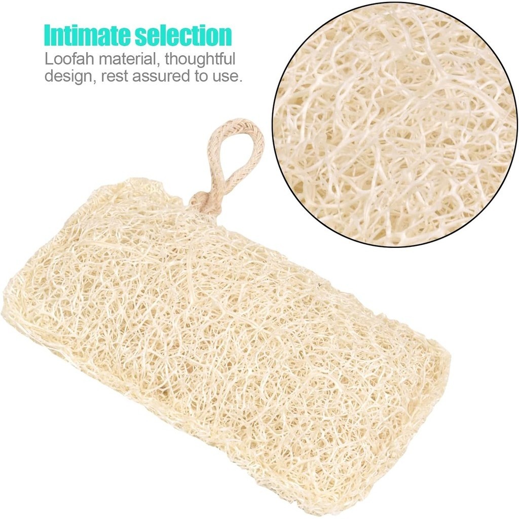 Loofah Sponge Dishwashing Scrubber All-Purpose Scouring Pads Natural ...