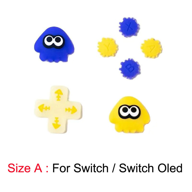 Splatoon 3 Games Silicone Soft D-pad Cross Direction Button ABXY Key ...