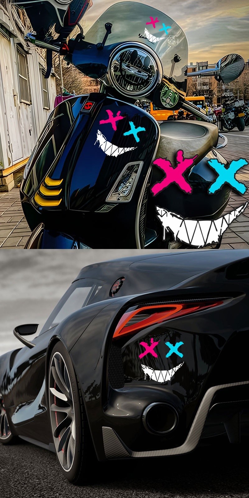 Scary Terror Death Decal - Waterproof, Creative, Self-Adhesive - Car ...