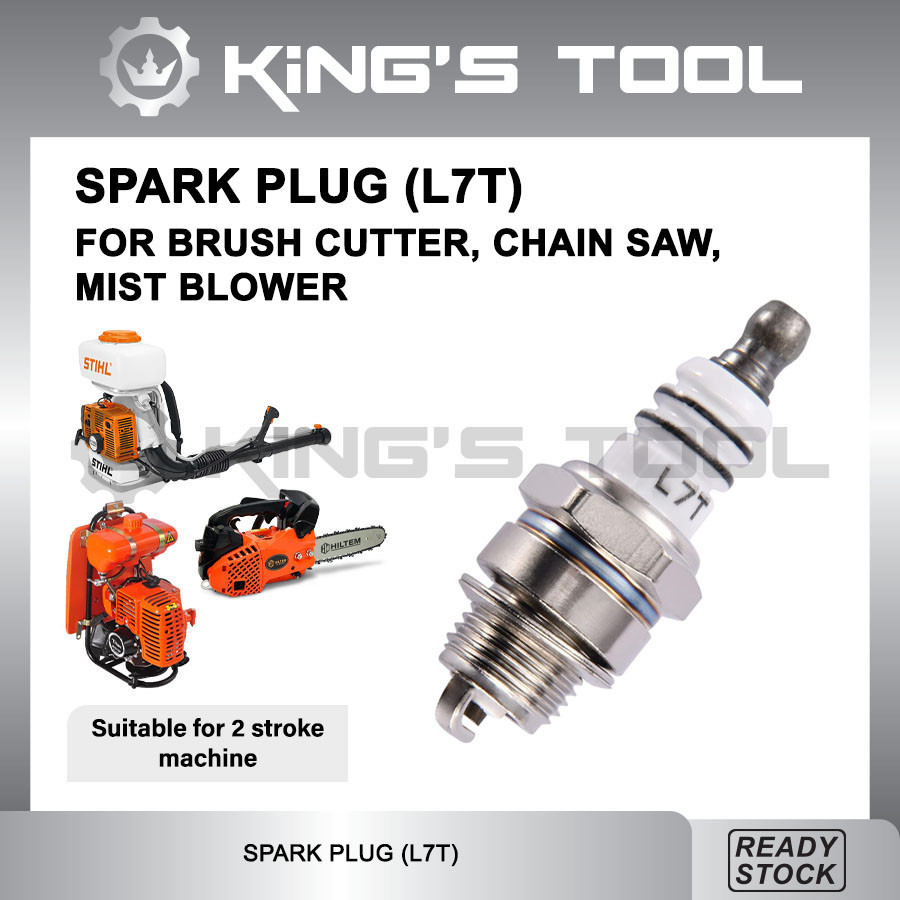 SPARK PLUG (L7T) FOR BRUSH CUTTER/ CHAIN SAW/ MIST BLOWER/ HAND BLOWER ...