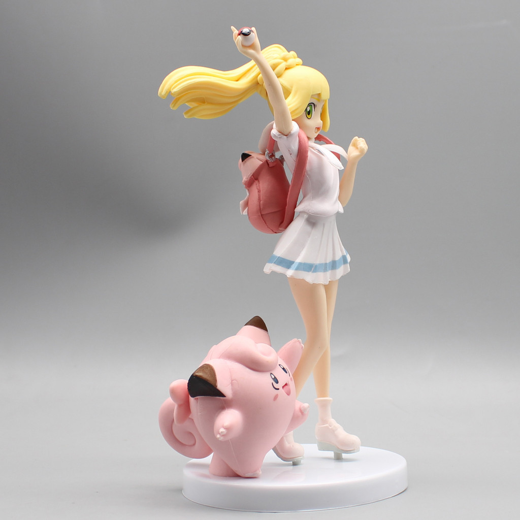 19cm Pokemon Lillie Clefairy Game Beautiful Girl Figure | Shopee Malaysia