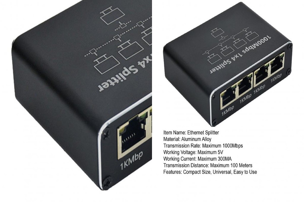 Dual Port Ethernet Adapter Internet Splitter High Speed Ethernet ...