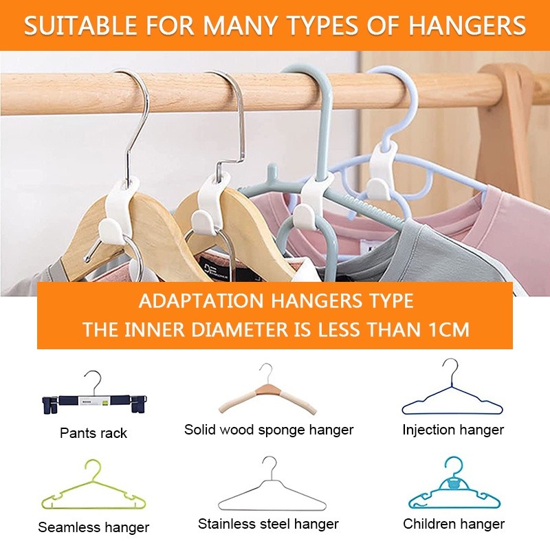 Clothes Hanger Connector Hook Wardrobe Organizer Clothes Closet ...