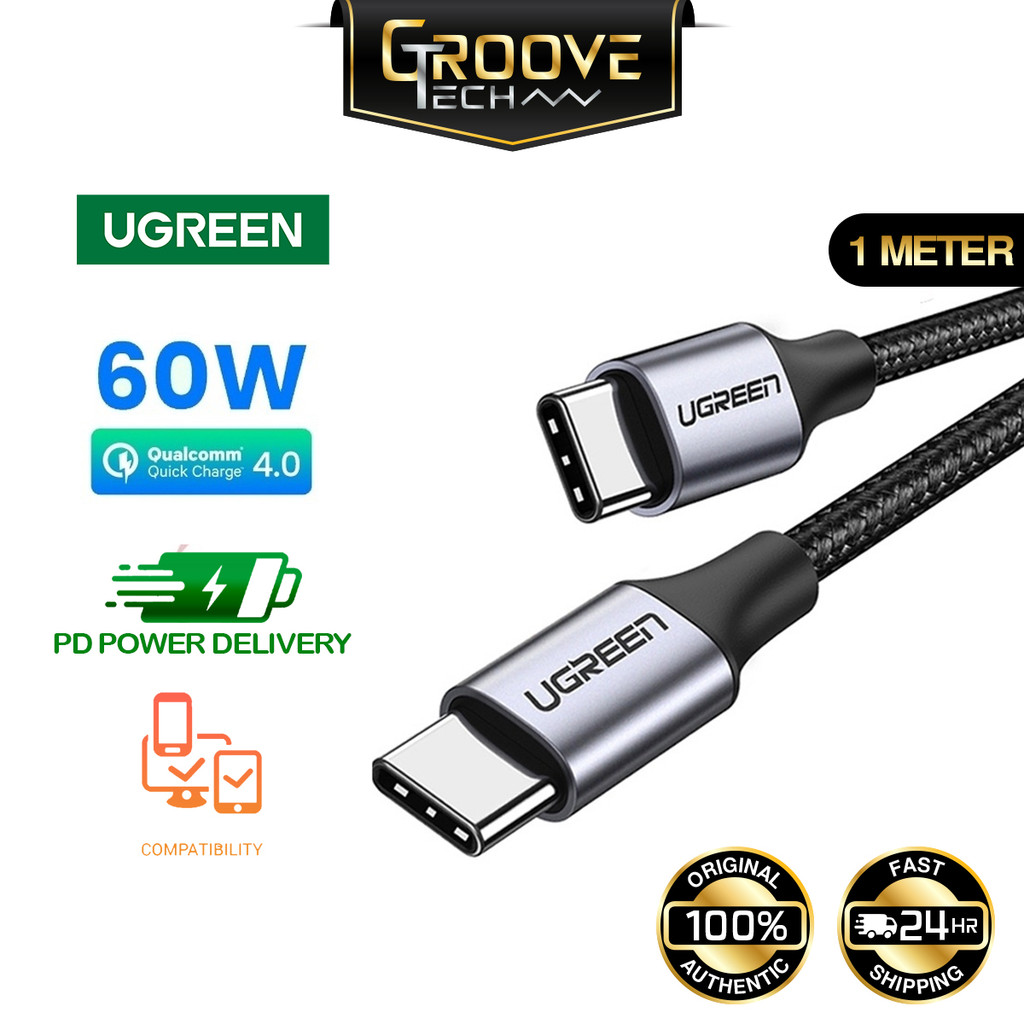 UGREEN USB Type C To USB C PD 60W Cable 3A Qualcomm 3.0 4.0 QC Quick ...