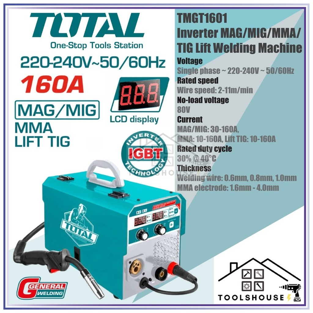 Total TMGT1601 Inverter MAG/MIG/MMA/TIG Lift Welding Machine 逆变 MAG/MIG ...