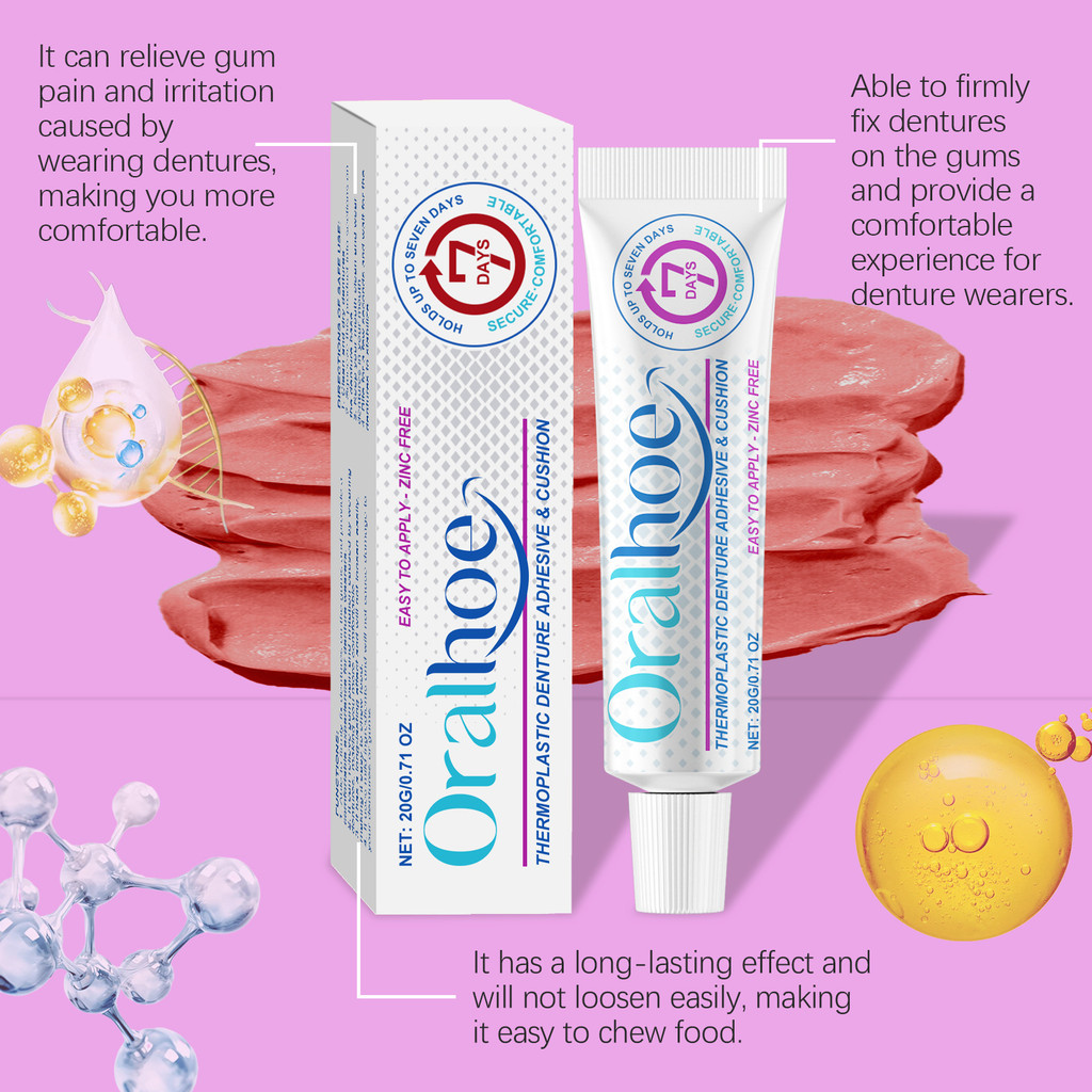 ORALHOE Denture Adhesive, 20g Thermoplastic Denture Adhesive ...