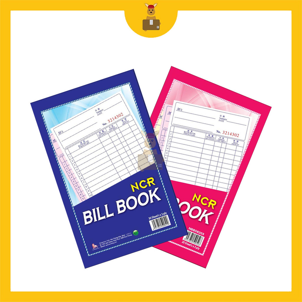 BILL BOOK NCR with Numbering (2ply x 30 sheets \ 3ply x 20 sheets | 5 ...