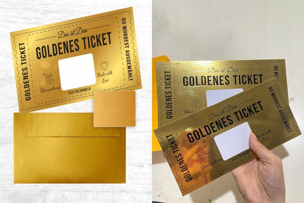 Professional Scratch Card Printing Scratch-off Stickers Golden Ticket ...