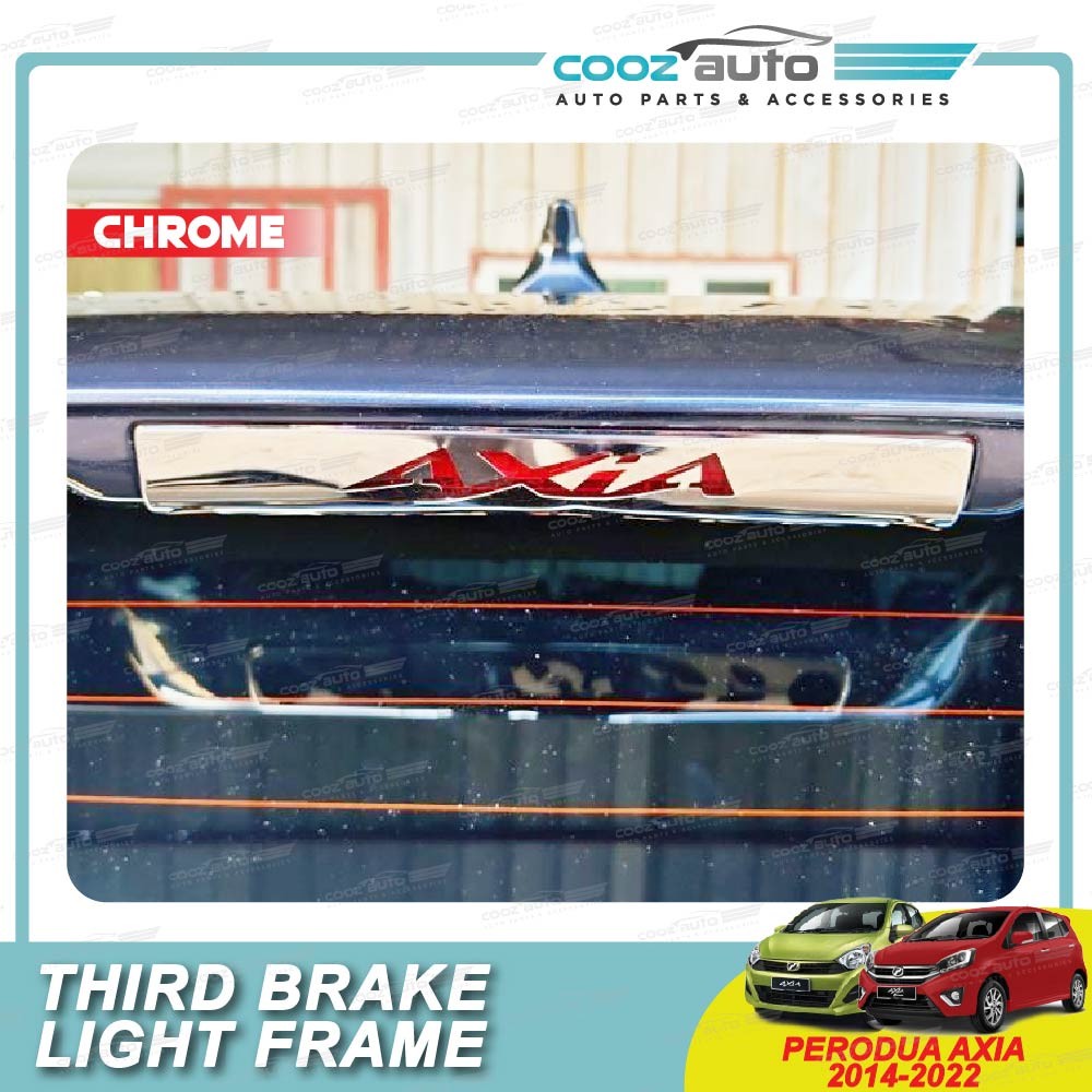 Car Third Brake Light Frame Cover Perodua Axia 2014 - 2022 Chrome Black ...