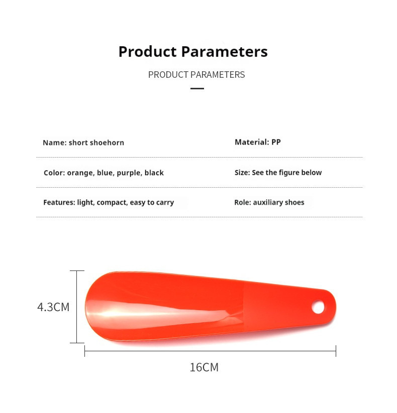 New Short Handle Shoe Horns 16cm Plastics Shoehorn Home-use Shoe ...