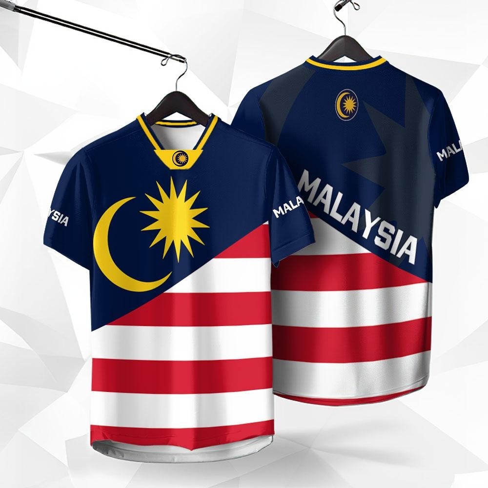 68th Merdeka T Shirt Berkolar Lelaki BAJU MERDEKA 2025 Malaysia Jersey ...