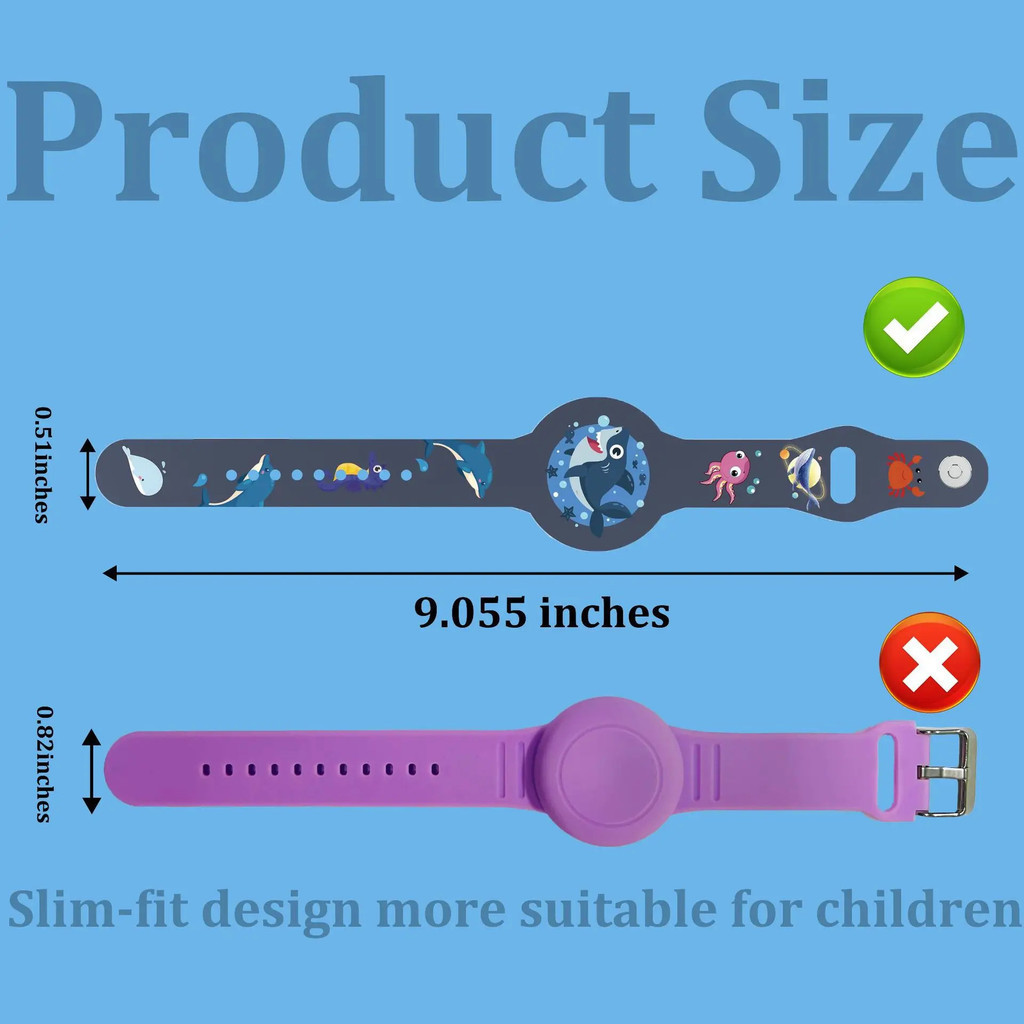 Kids AirTag Necklace & Kid AirTag Bracelet, Cartoon Cute Airtag Holder ...