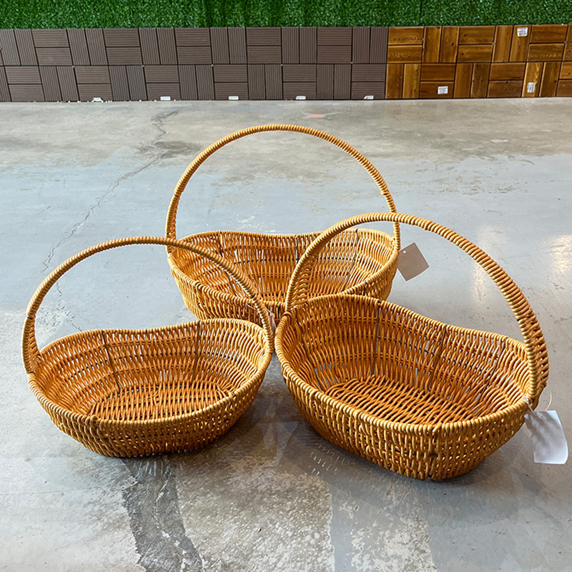 Romantika Round Woven Basket 3 Size Storage Gift Hamper Rattan ...