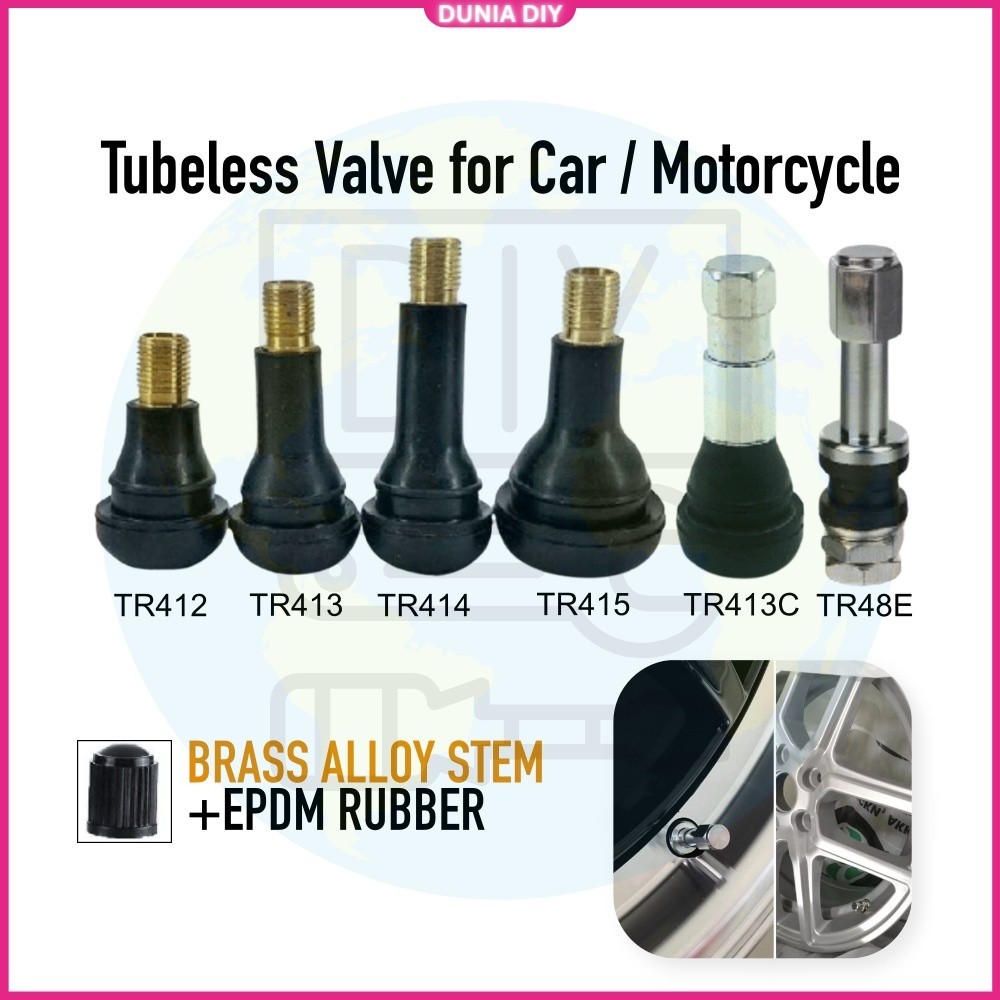 Tubeless Valve for Car / Motorcycle, Kepala Tiup Tayar Tubeless Kereta ...