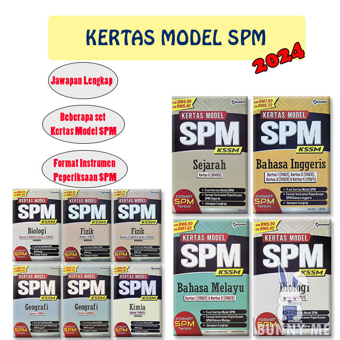 [BUNNY] 2024 Buku Latihan : Kertas Model SPM KSSM - Nusamas | Shopee ...