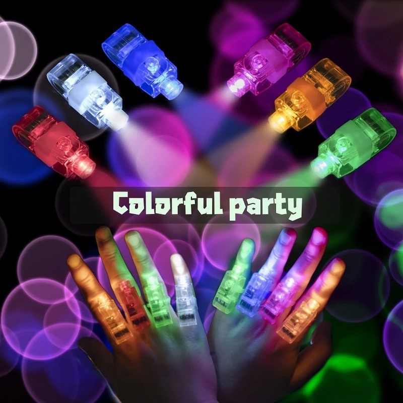 20-5pcs 6 Colors Finger Flashlights - Finger Lamp Toy - Plastic ...