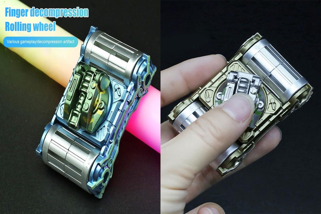 EYD- Metal Fidget Spinner Deformable Tank Spinner Metal Tank Fidget ...