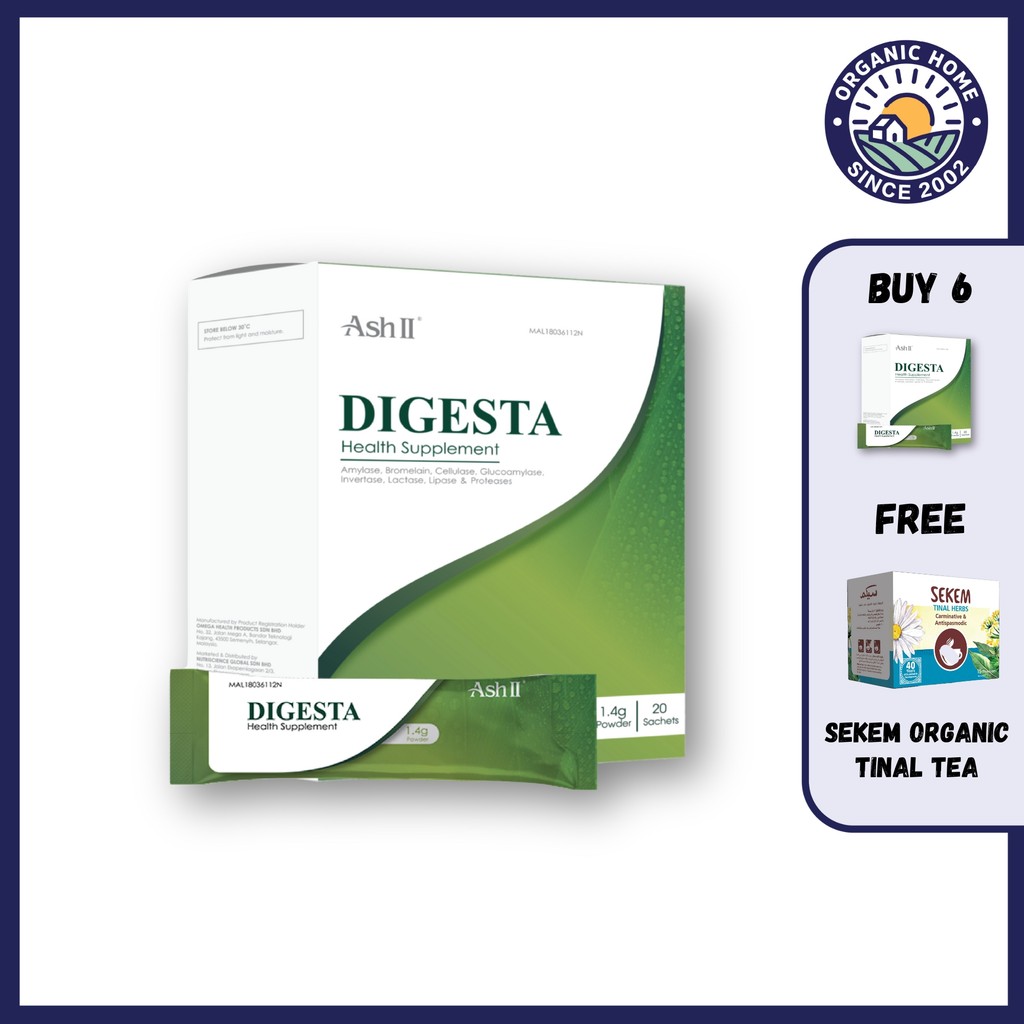 ASH II DIGESTA for Digestive Health (1.4g x 20 sachets) | Shopee Malaysia