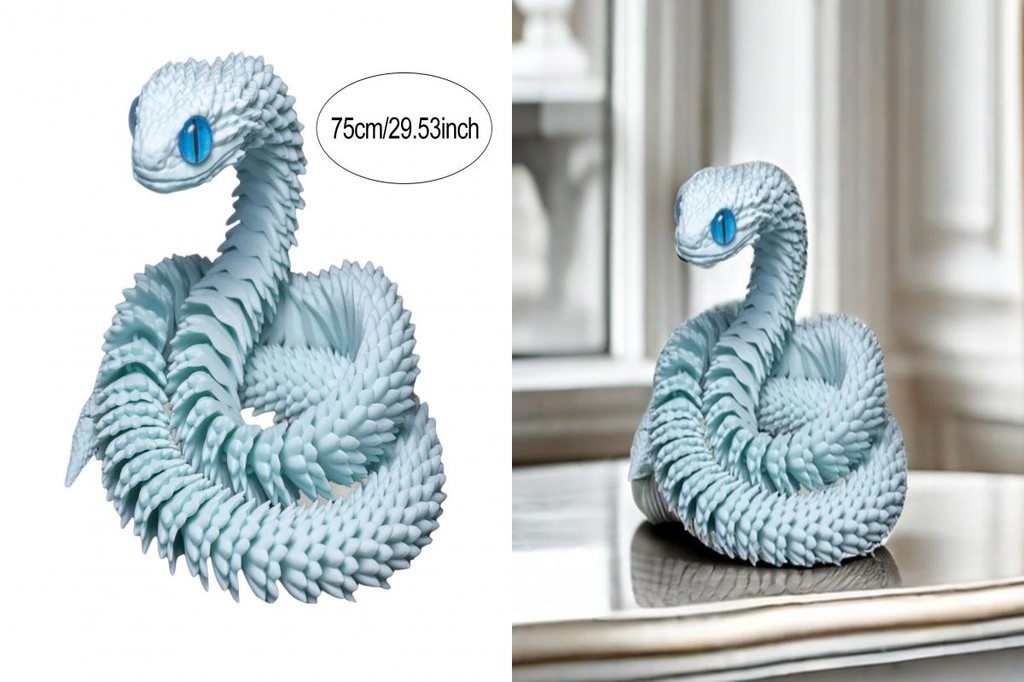 Snake Collectible Toy 3d Printed Snake Sculpture Glow in the Dark Snake ...