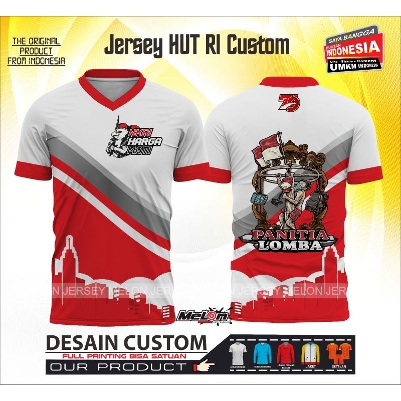 Jersey HUT RI custom | Shopee Malaysia