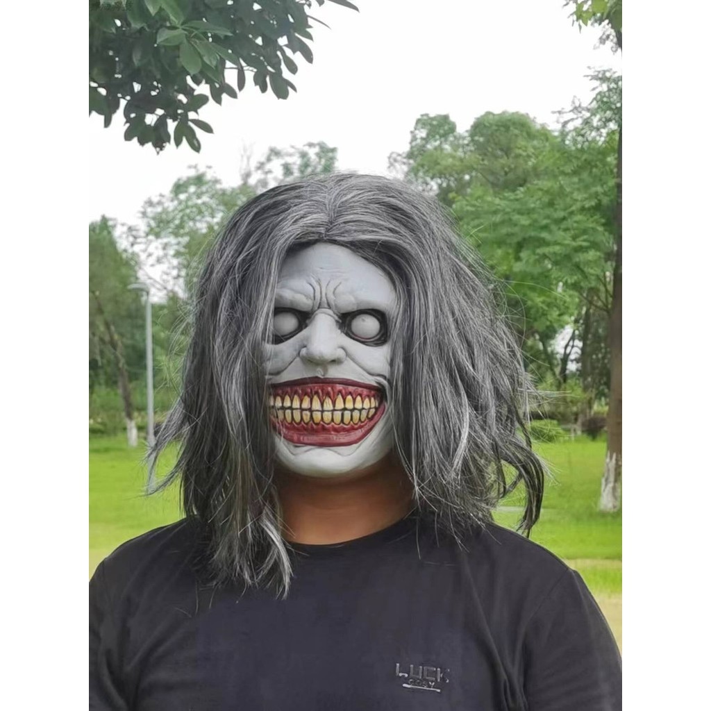 Halloween Exorciser Latex Room Escape Script Kill npc Mask Devil ...