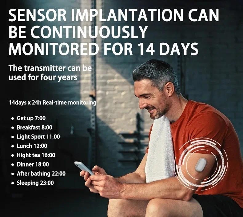 Freestyle Libre Sensor Bluetooth Scan Free Remote Data Sharing Aidex Dynamic Blood Glucose ...