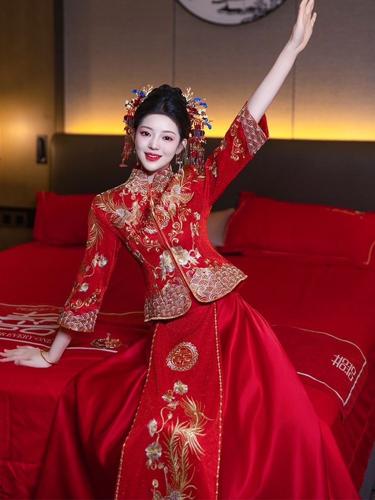 Xiuhe Clothes Bride 2024 Wedding Clothes Chinese Wedding Clothes Summer ...