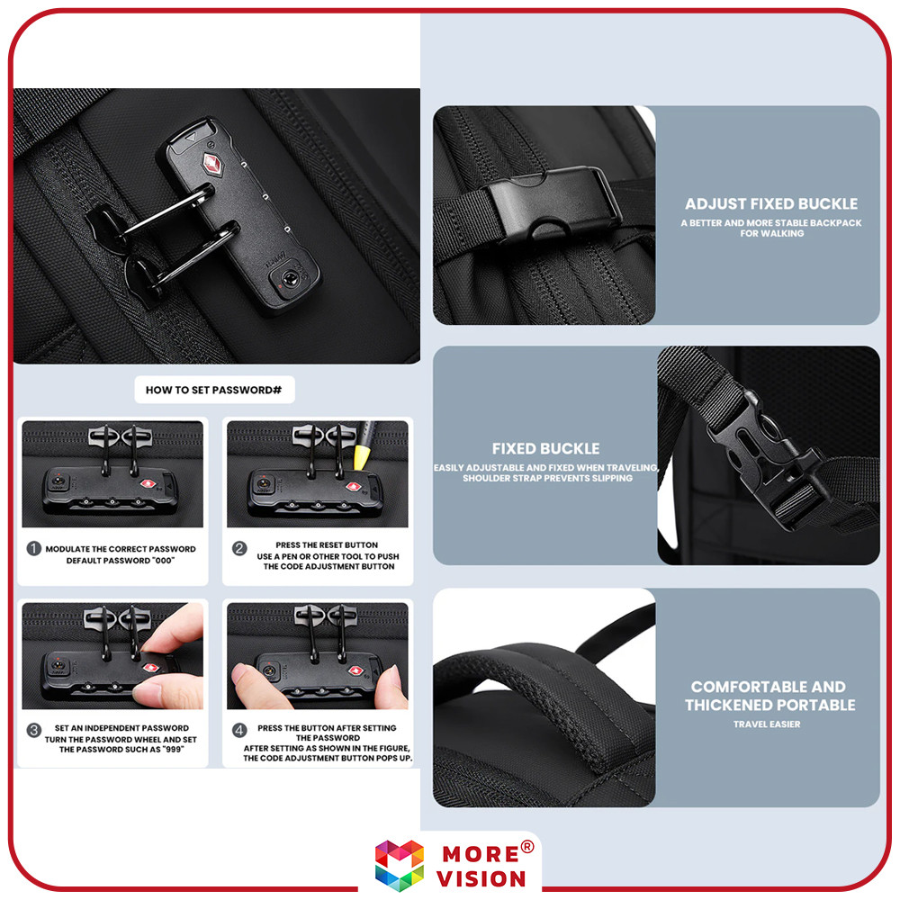 Bange Vexus Backpack Bag Upgraded Vacuum Expandable Laptop Beg Galas ...