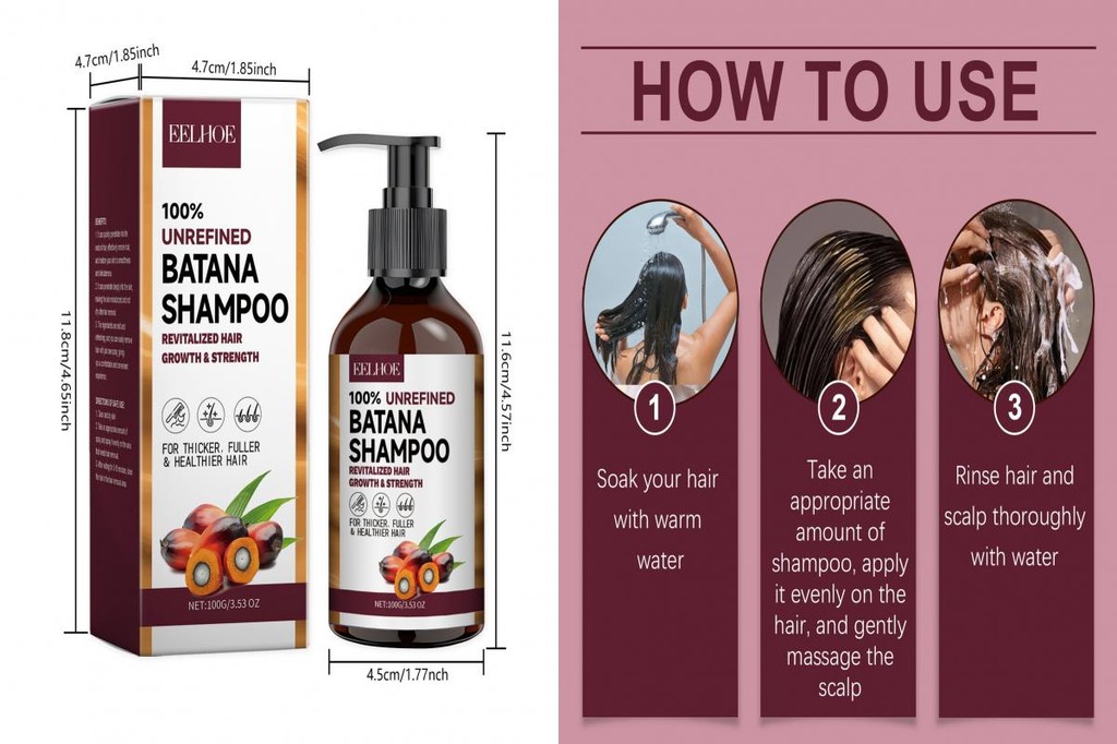 Dry Hair Shampoo Oil Control Shampoo Hydrating Batana Oil Shampoo for ...