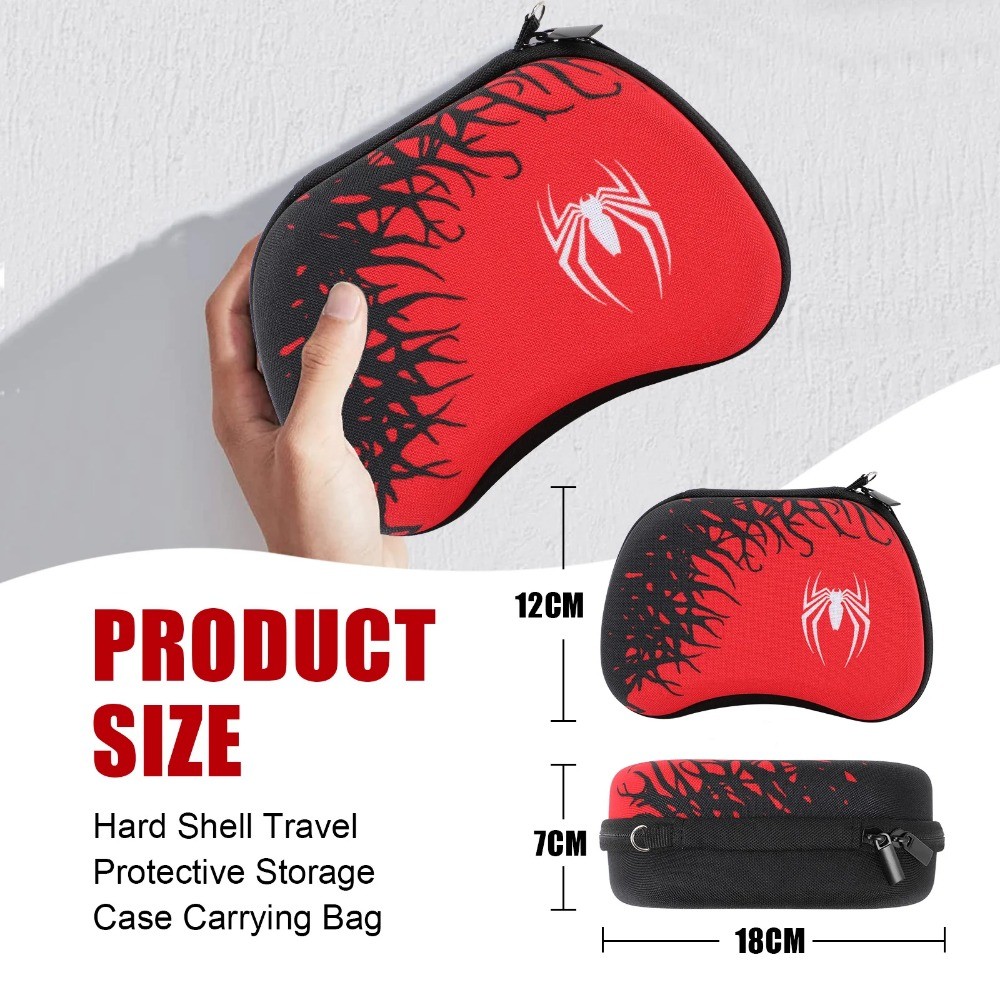 EVA Hard Gamepad Case Portable Zipper Pouch Shockproof Controller Protective Storage Box For ...